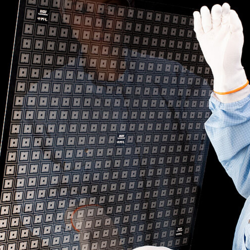 TGV 유리 기판 뚫린 구멍 코팅 반도체 포장재 JGS1 JGS2